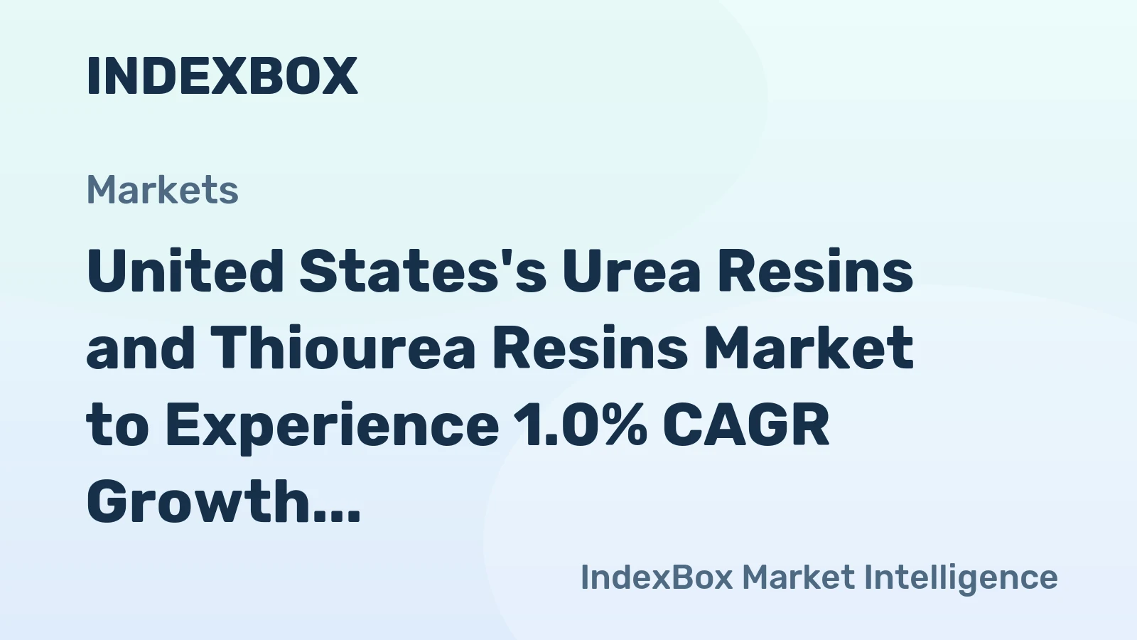 United States's Urea Resins and Thiourea Resins Market to Experience 1.0% CAGR Growth from 2024 to 2035