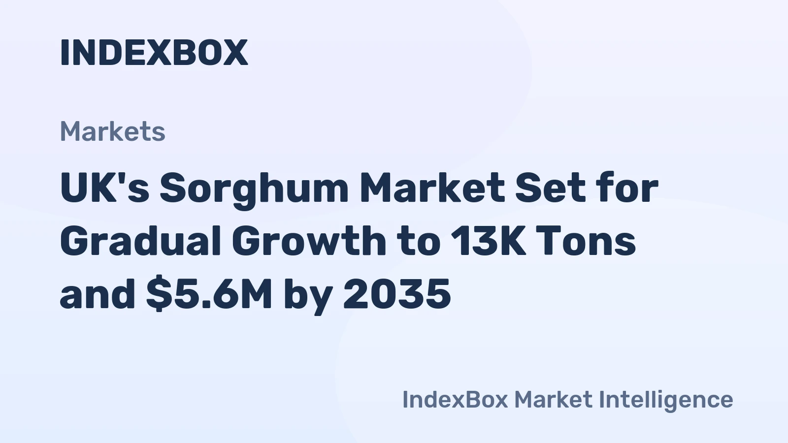 UK's Sorghum Market Set for Gradual Growth to 13K Tons and $5.6M by 2035