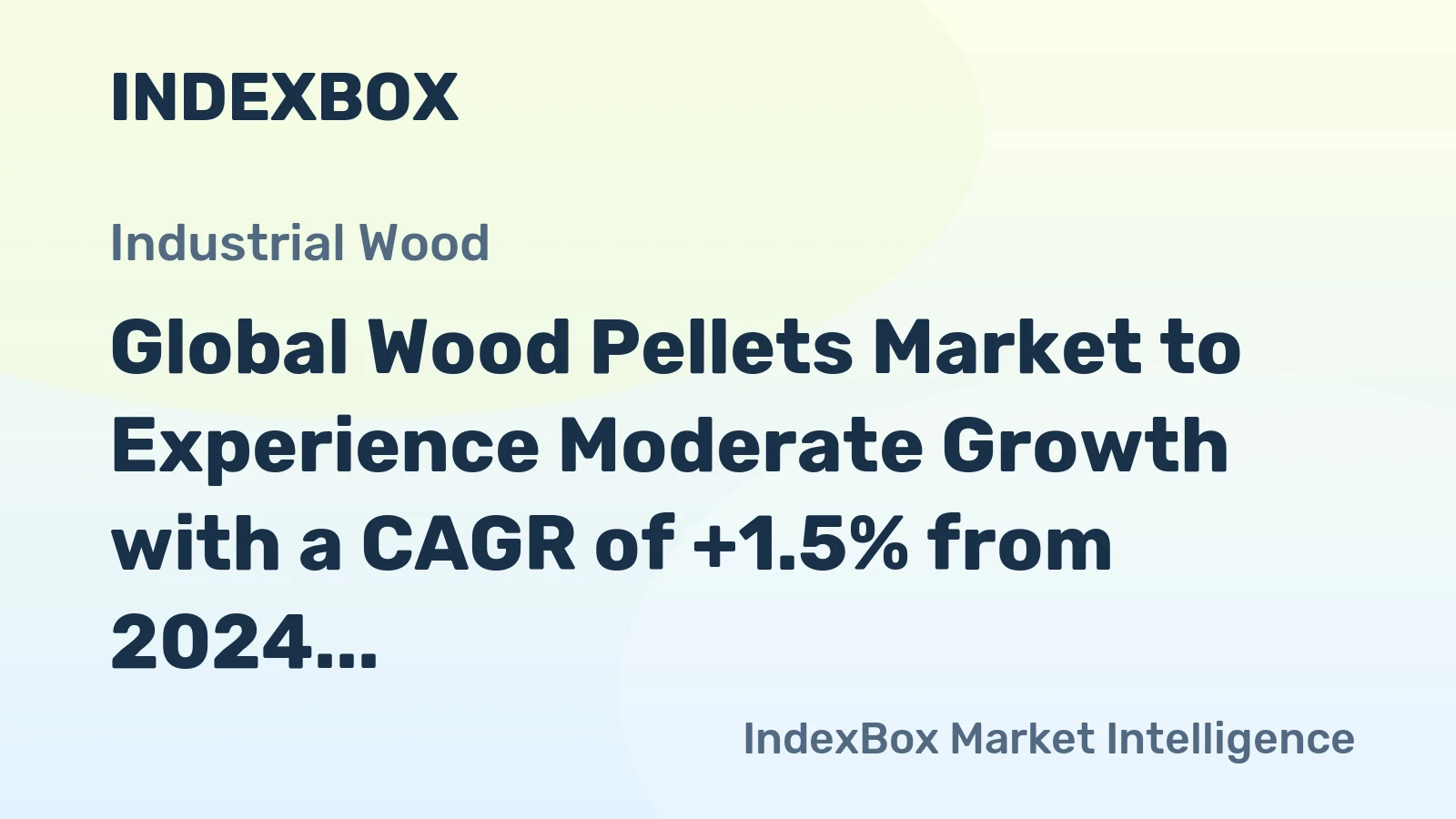 Global Wood Pellets Market to Experience Moderate Growth with a CAGR of +1.5% from 2024 to 2035