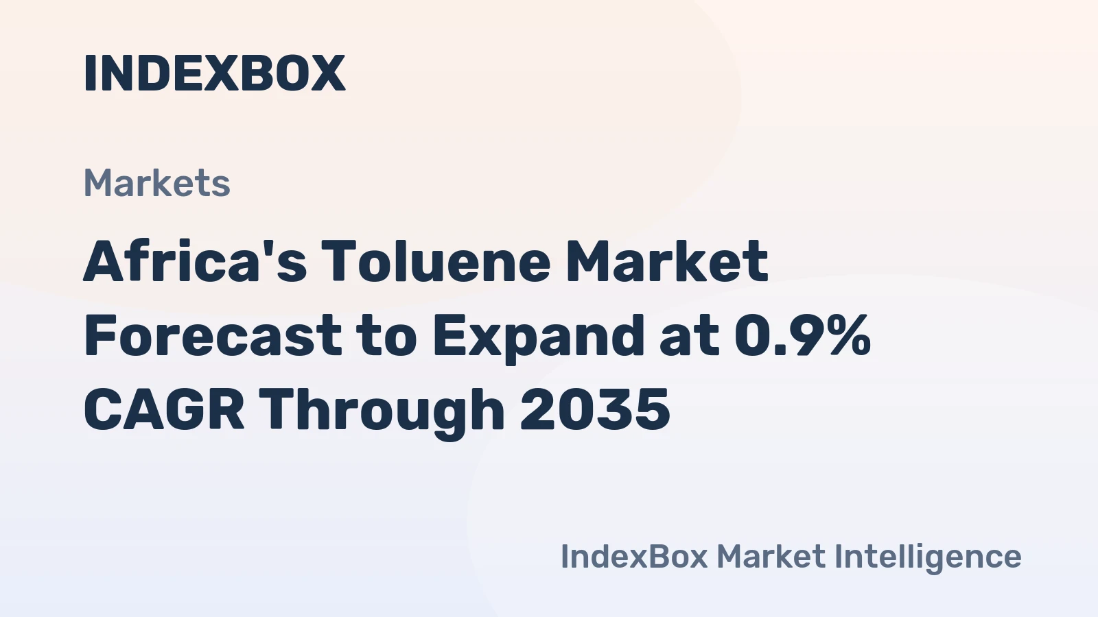 Africa's Toluene Market Forecast to Expand at 0.9% CAGR Through 2035