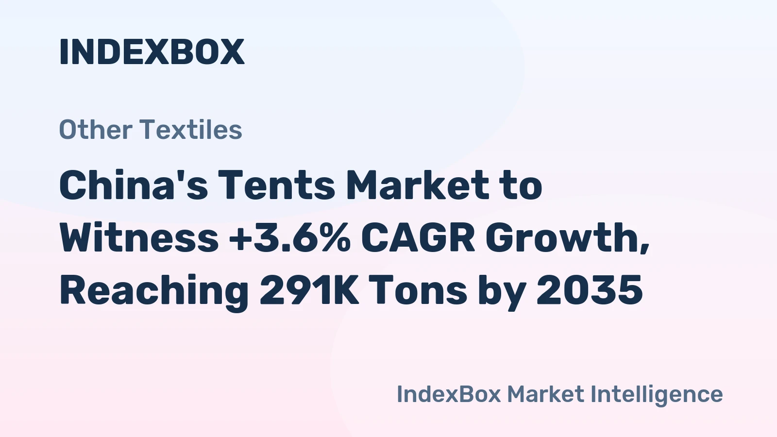 China's Tents Market to Witness +3.6% CAGR Growth, Reaching 291K Tons by 2035