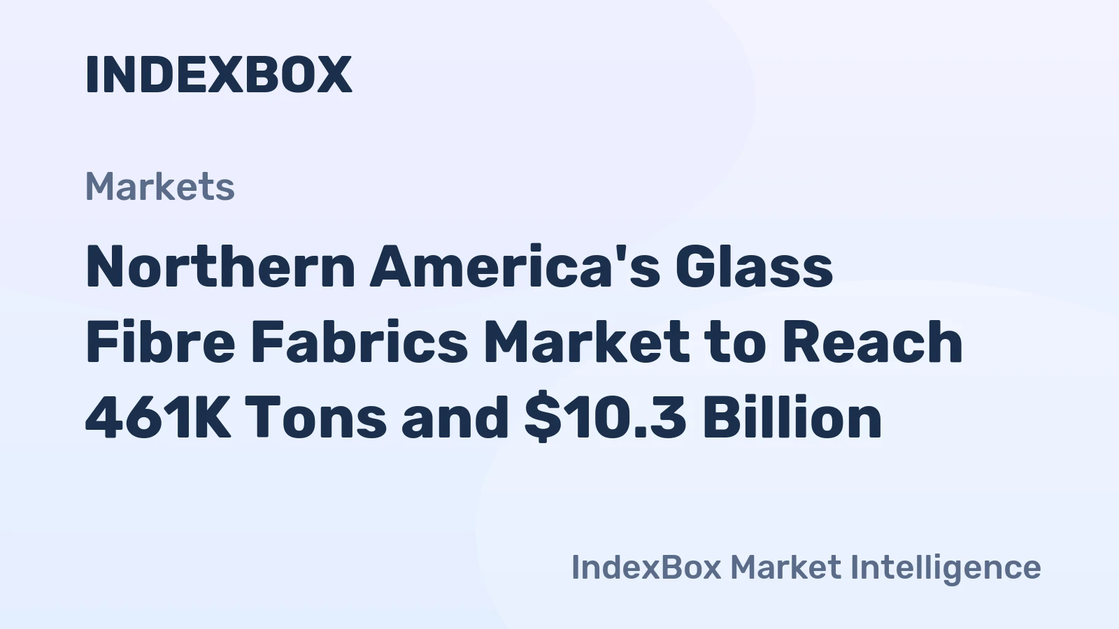 Northern America's Glass Fibre Fabrics Market to Reach 461K Tons and $10.3 Billion