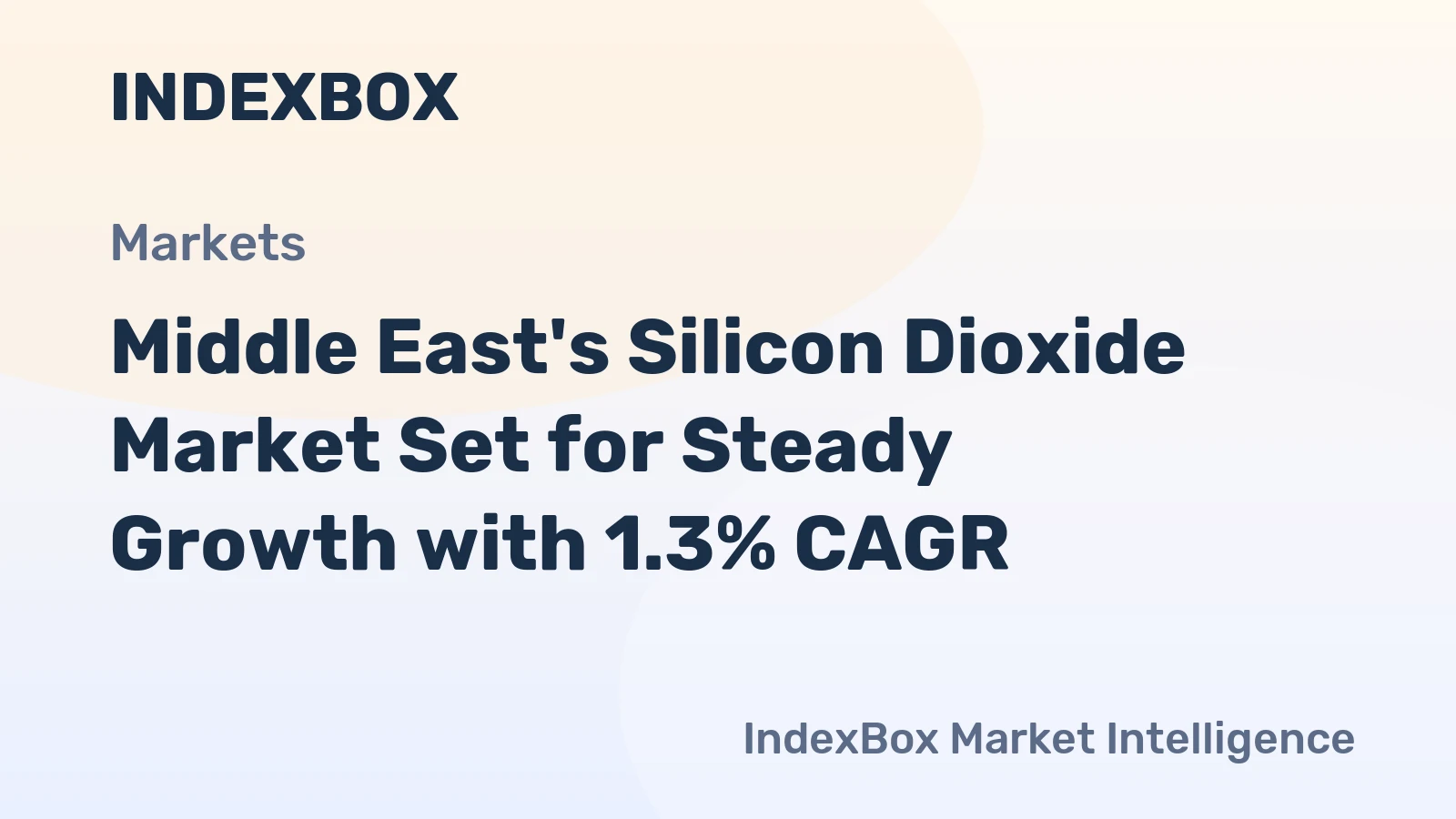 Middle East's Silicon Dioxide Market Set for Steady Growth with 1.3% CAGR