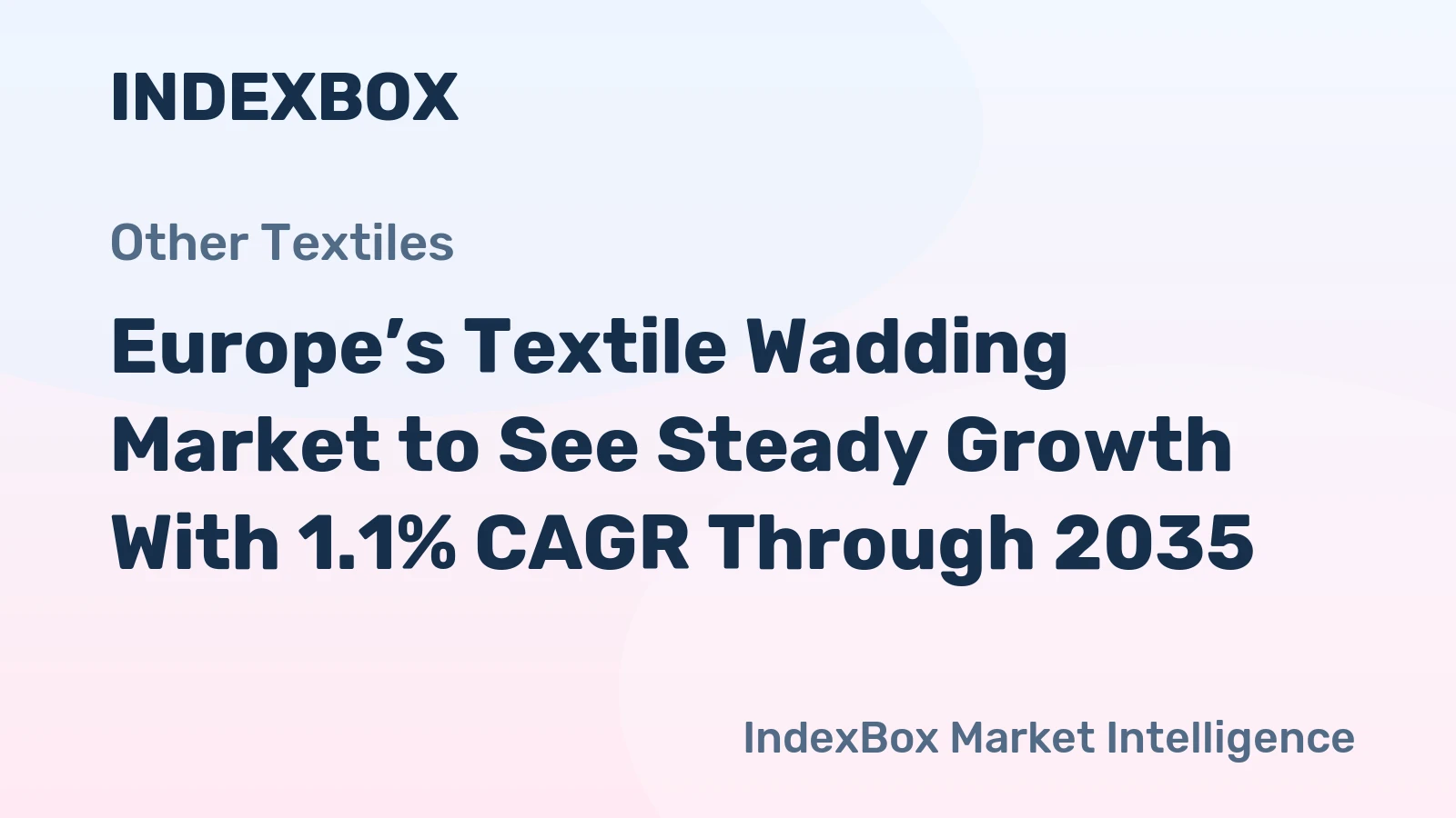 Europe’s Textile Wadding Market to See Steady Growth With 1.1% CAGR Through 2035