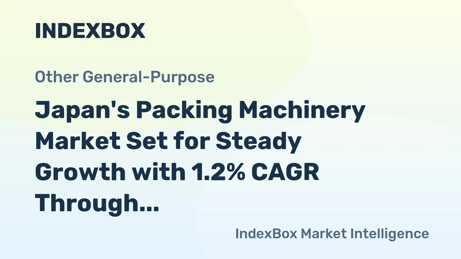 Japan's Packing Machinery Market Set for Steady Growth with 1.2% CAGR Through 2035