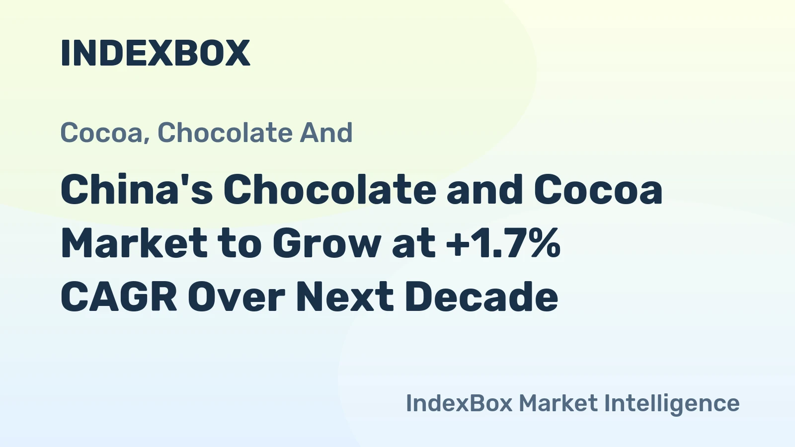 China's Chocolate and Cocoa Market to Grow at +1.7% CAGR Over Next Decade