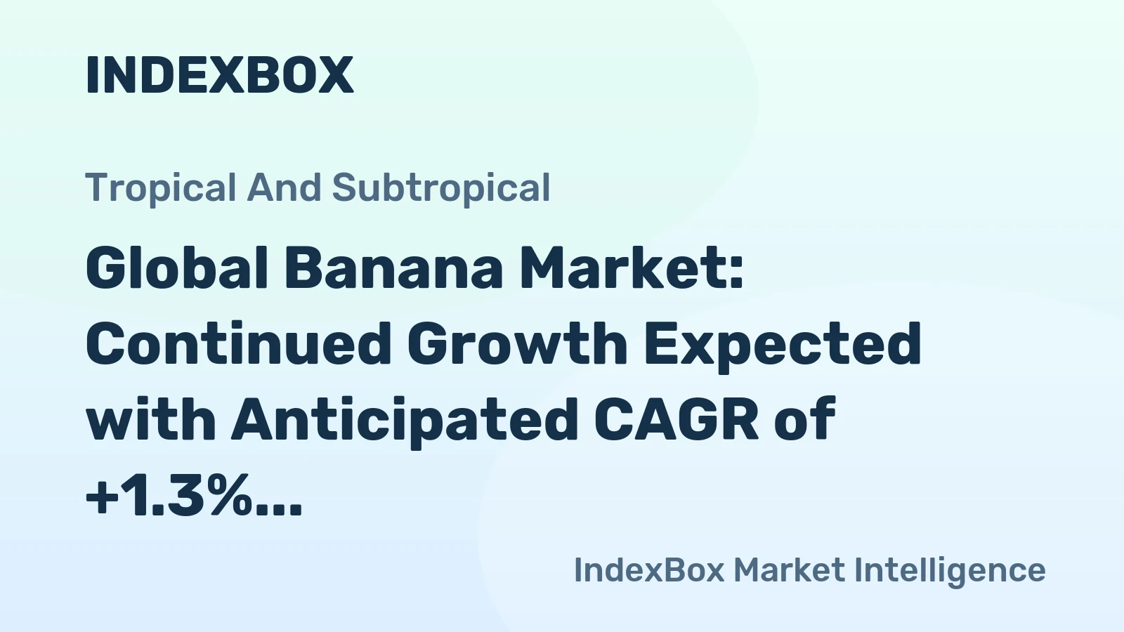 Global Banana Market: Continued Growth Expected with Anticipated CAGR of +1.3% from 2024 to 2035