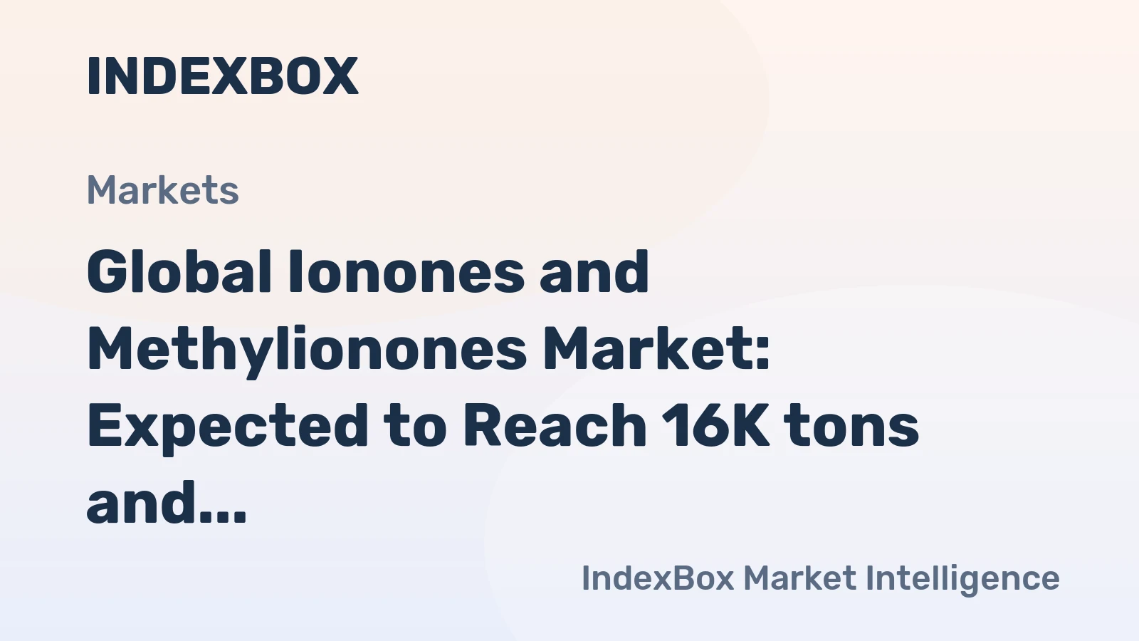 Global Ionones and Methylionones Market: Expected to Reach 16K tons and $225M by 2035