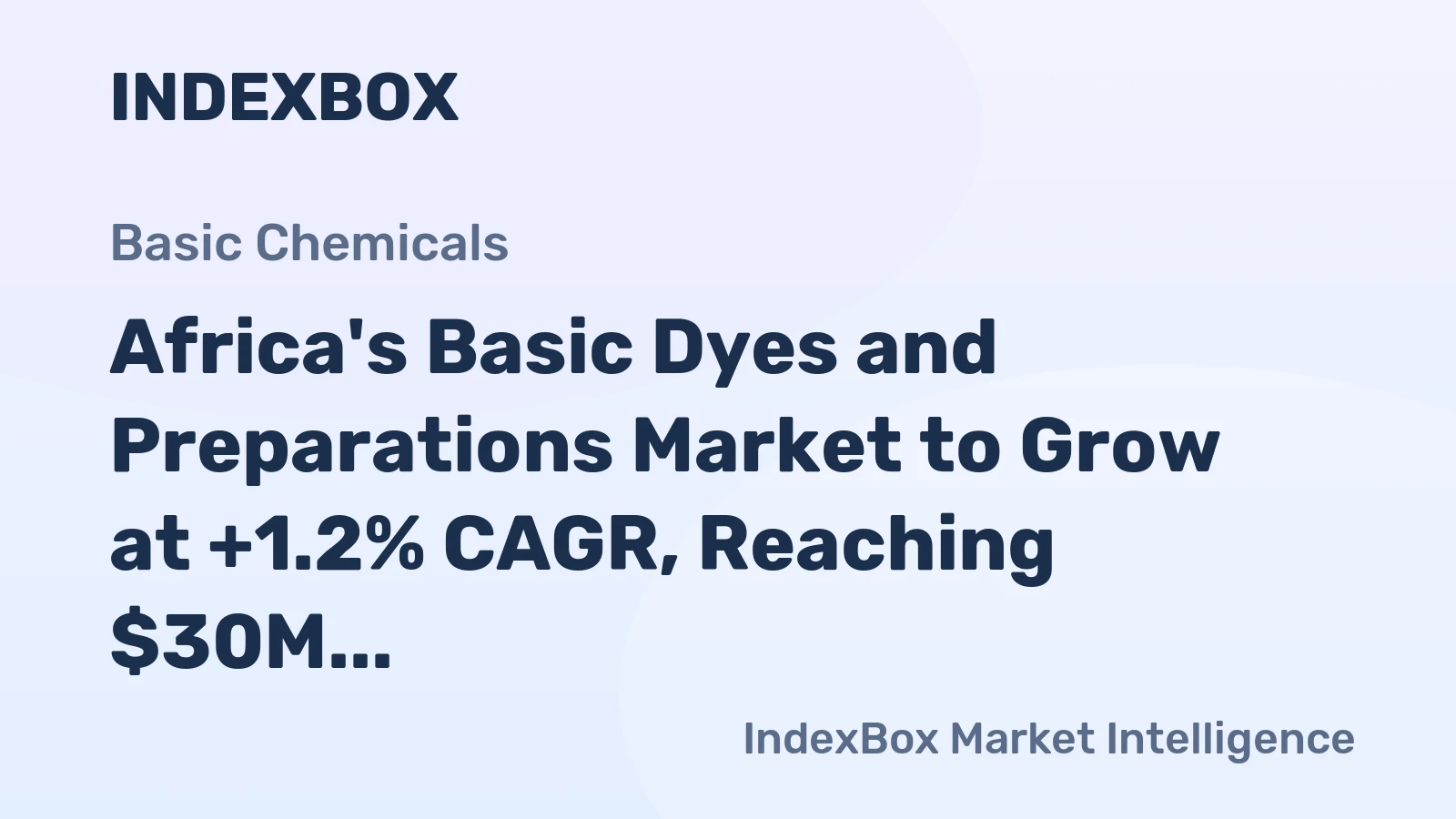 Africa's Basic Dyes and Preparations Market to Grow at +1.2% CAGR, Reaching $30M by 2035