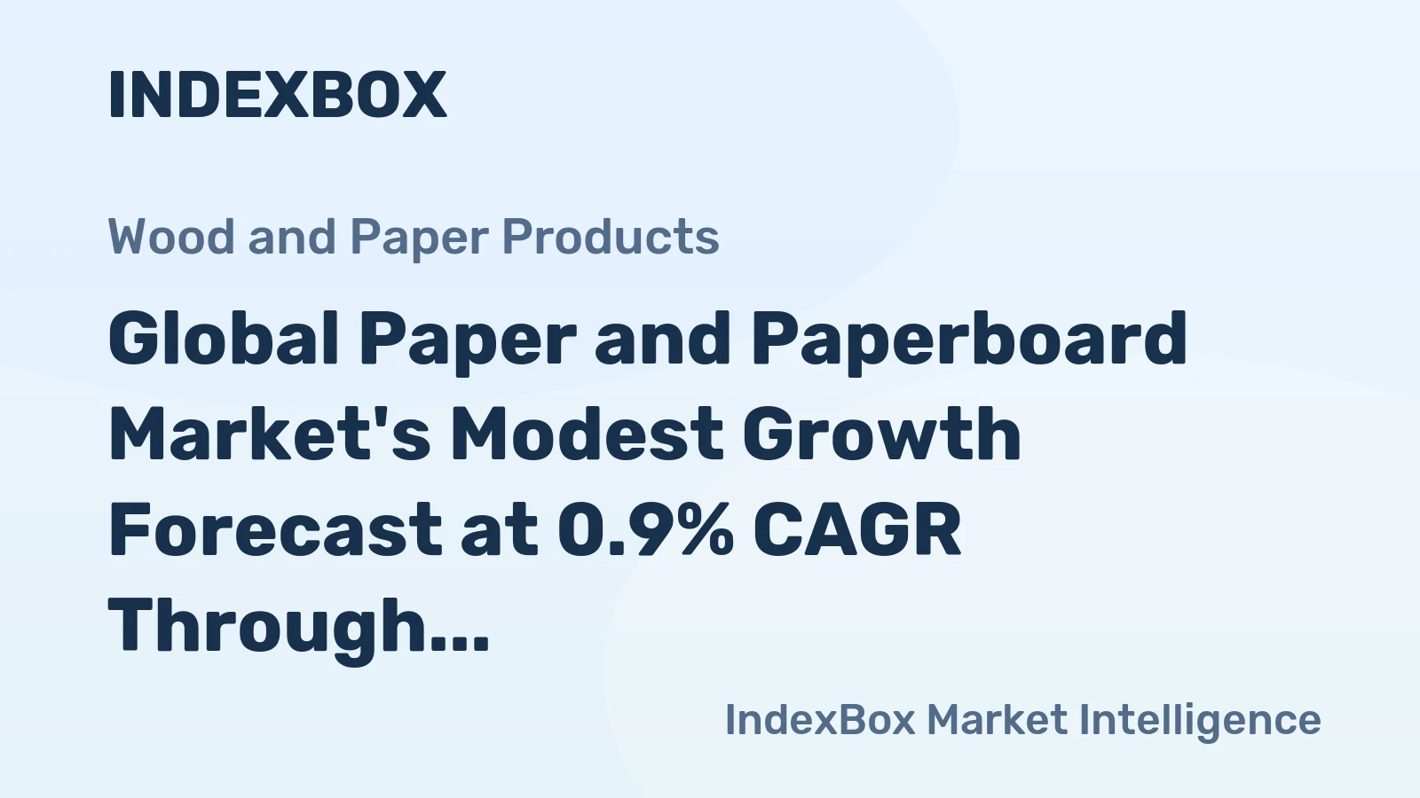 Global Paper and Paperboard Market's Modest Growth Forecast at 0.9% CAGR Through 2035