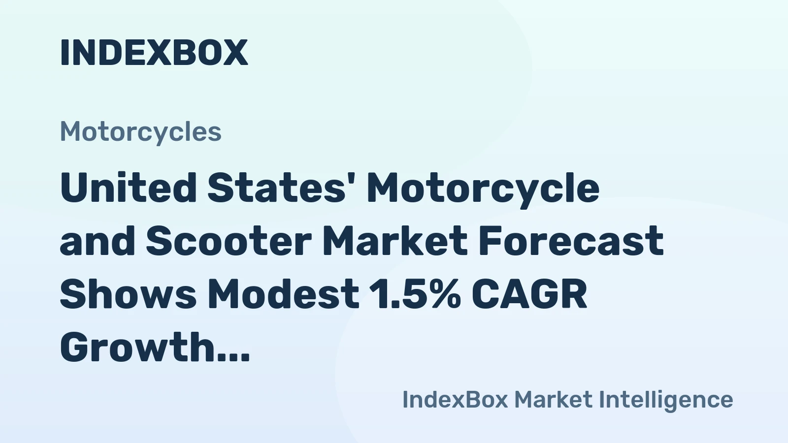 United States' Motorcycle and Scooter Market Forecast Shows Modest 1.5% CAGR Growth Through 2035