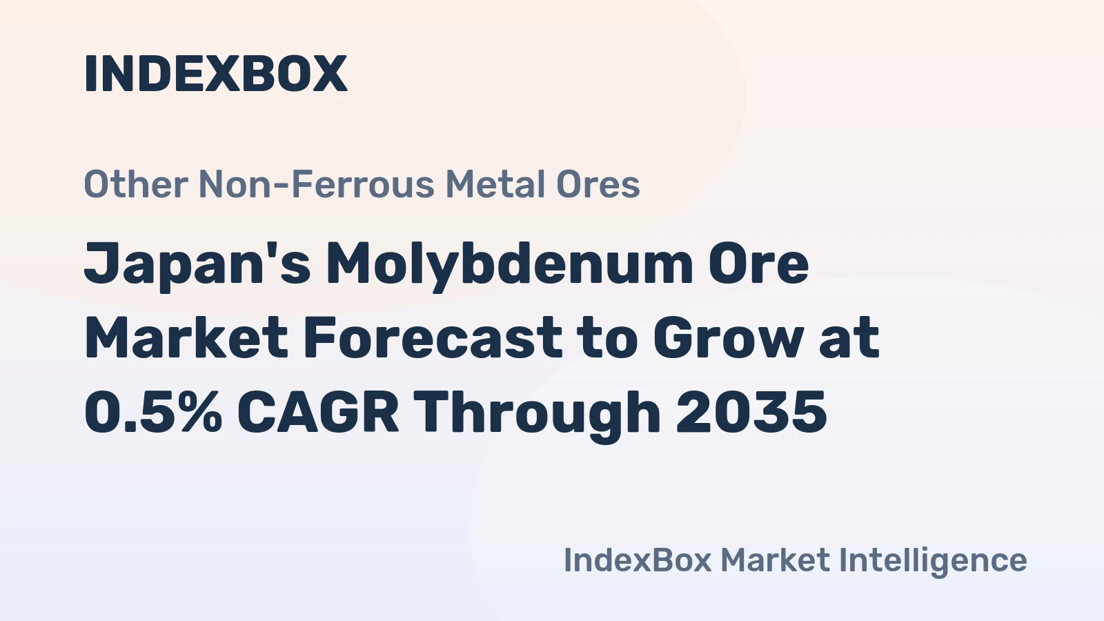 Japan's Molybdenum Ore Market Forecast to Grow at 0.5% CAGR Through 2035