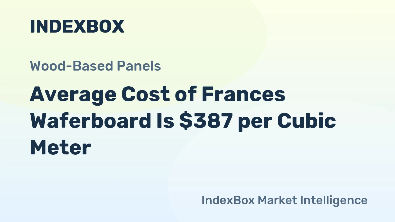 Average Cost of Frances Waferboard Is $387 per Cubic Meter