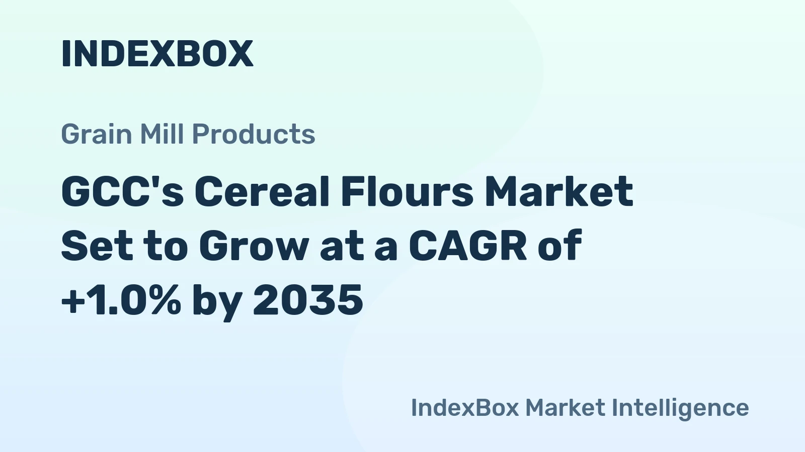 GCC's Cereal Flours Market Set to Grow at a CAGR of +1.0% by 2035