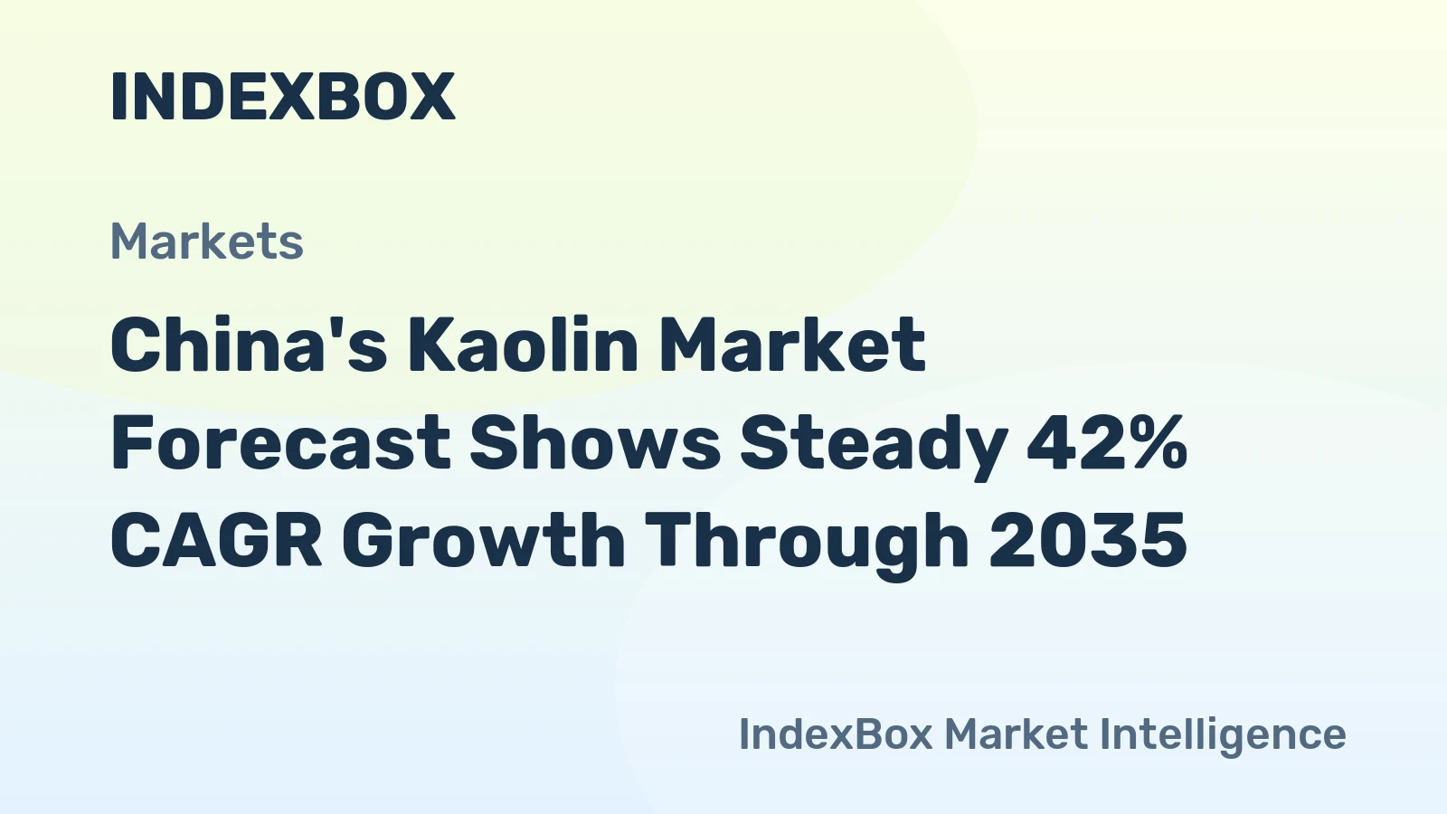 China's Kaolin Market Forecast Shows Steady 42% CAGR Growth Through 2035