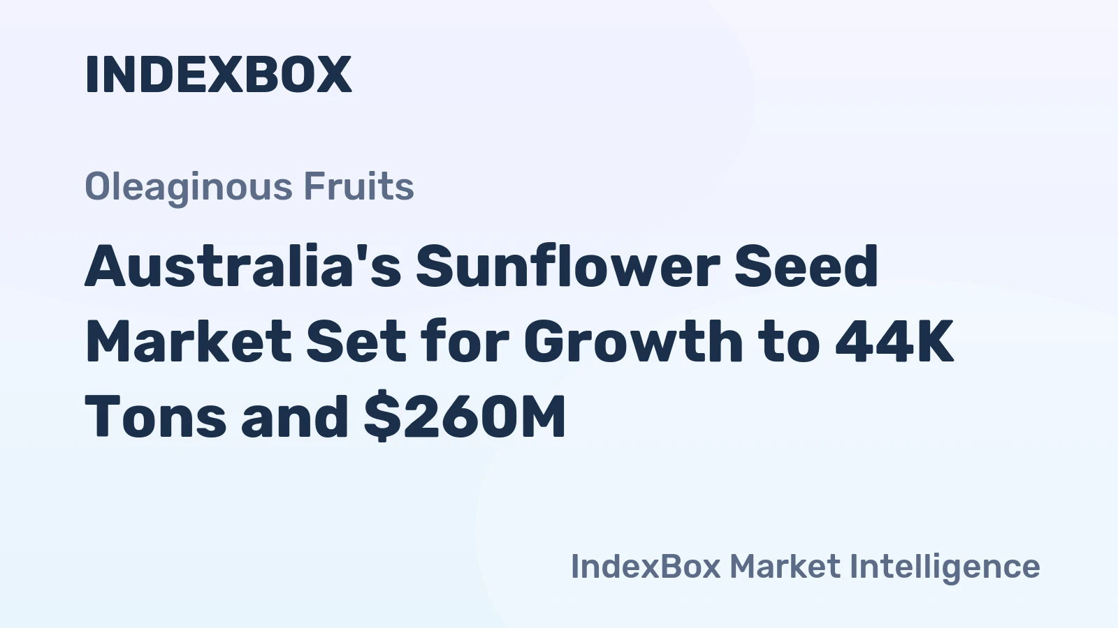 Australia's Sunflower Seed Market Set for Growth to 44K Tons and $260M