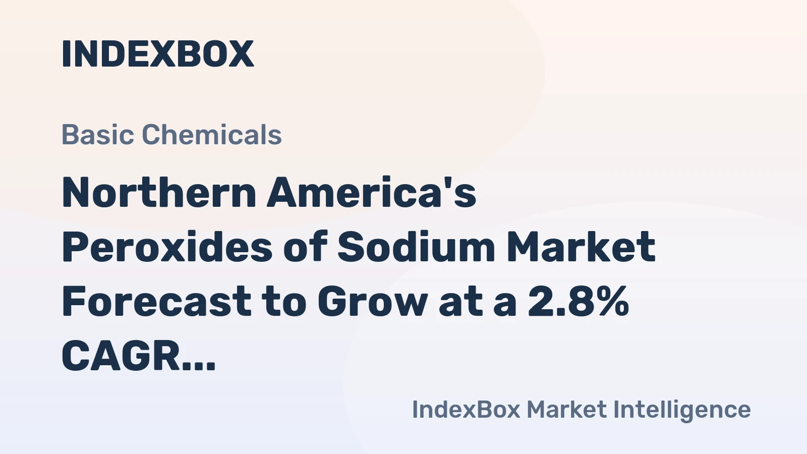 Northern America's Peroxides of Sodium Market Forecast to Grow at a 2.8% CAGR Through 2035