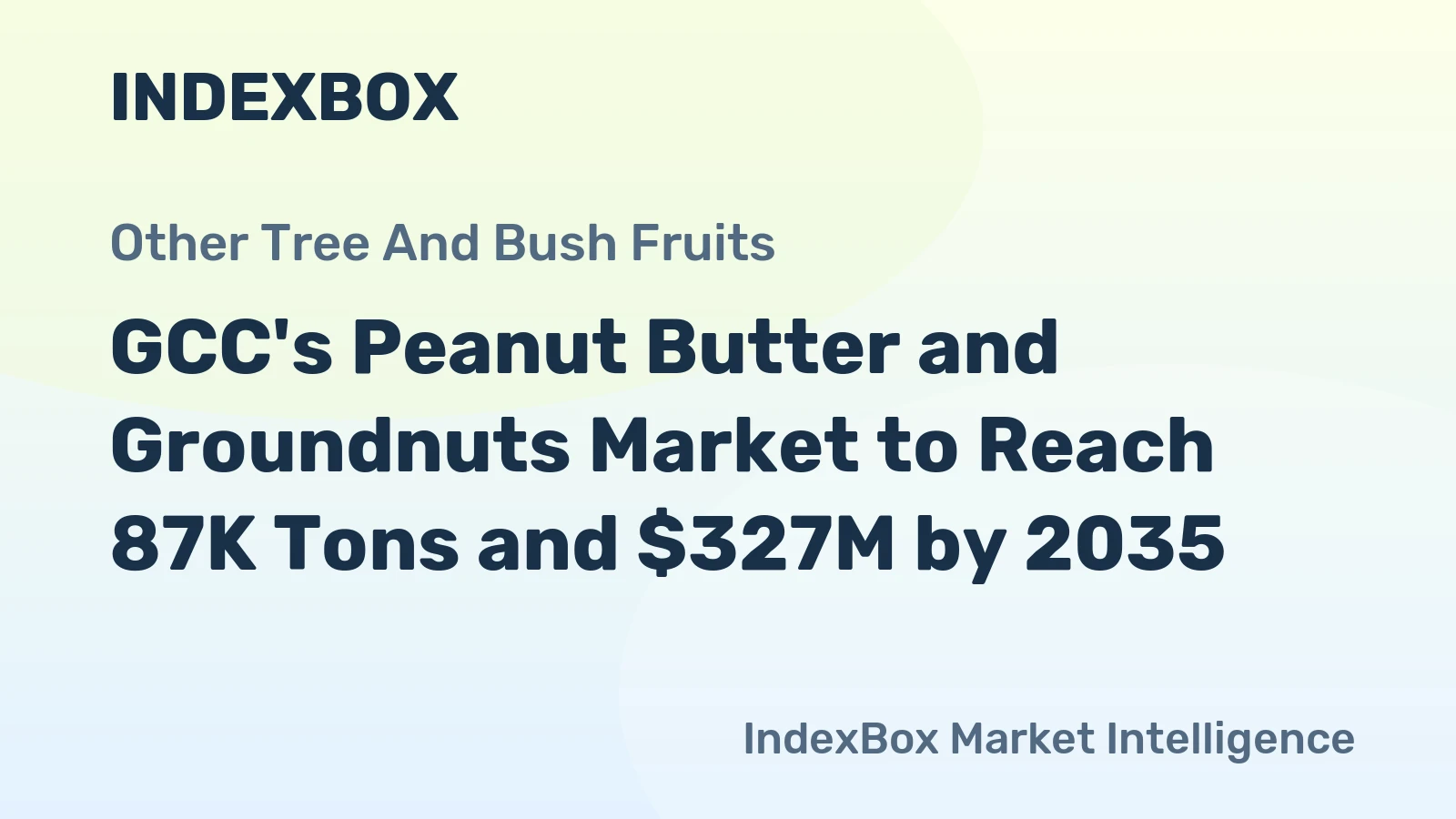 GCC's Peanut Butter and Groundnuts Market to Reach 87K Tons and $327M by 2035