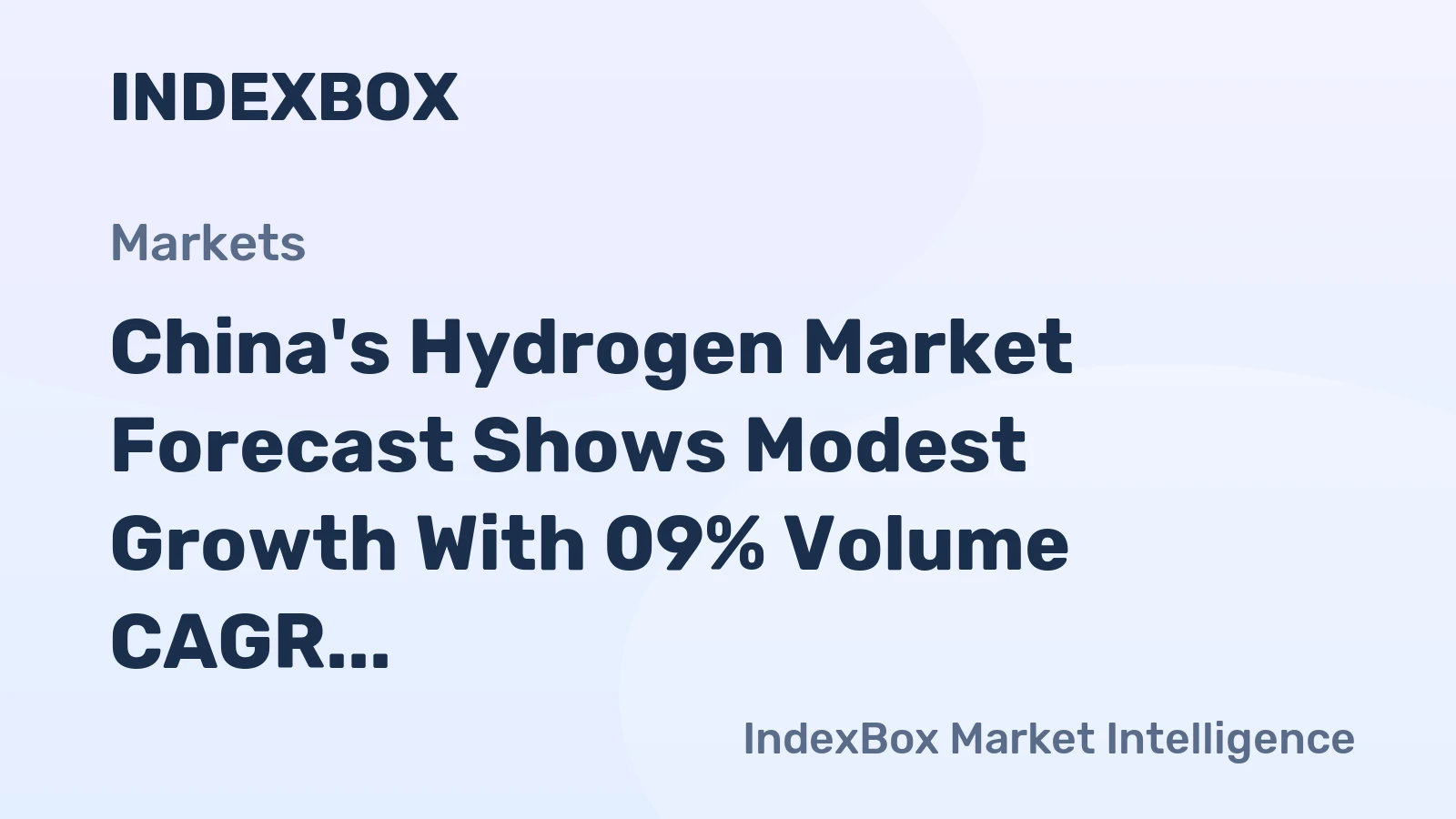 China's Hydrogen Market Forecast Shows Modest Growth With 09% Volume CAGR Through 2035
