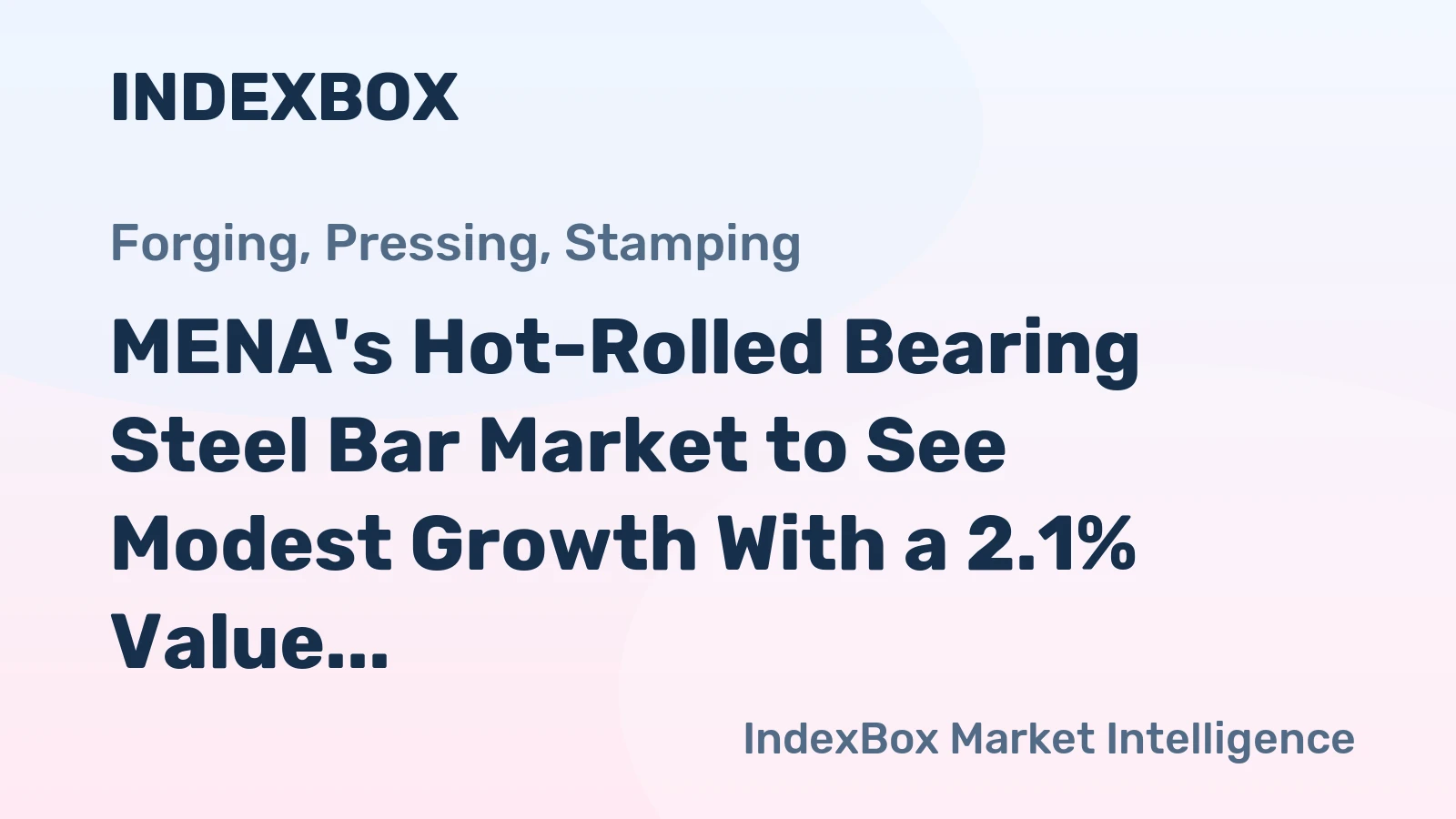 MENA's Hot-Rolled Bearing Steel Bar Market to See Modest Growth With a 2.1% Value CAGR Through 2035