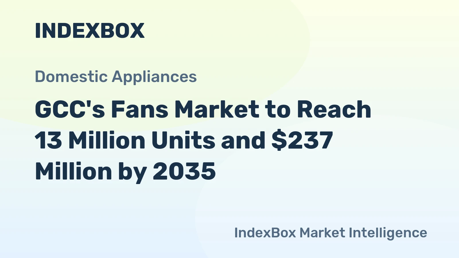 GCC's Fans Market to Reach 13 Million Units and $237 Million by 2035