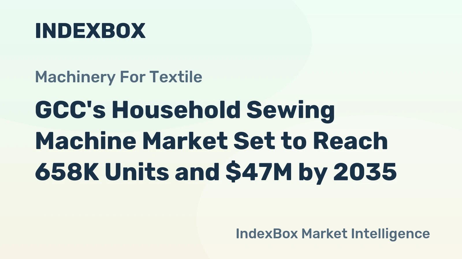 GCC's Household Sewing Machine Market Set to Reach 658K Units and $47M by 2035