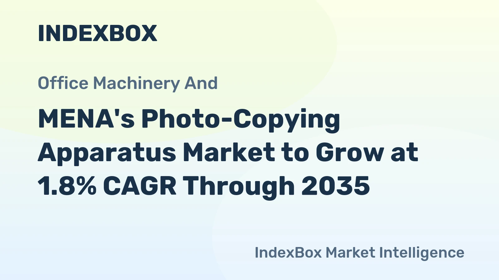 MENA's Photo-Copying Apparatus Market to Grow at 1.8% CAGR Through 2035