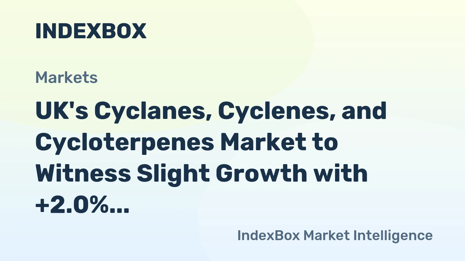 UK's Cyclanes, Cyclenes, and Cycloterpenes Market to Witness Slight Growth with +2.0% CAGR
