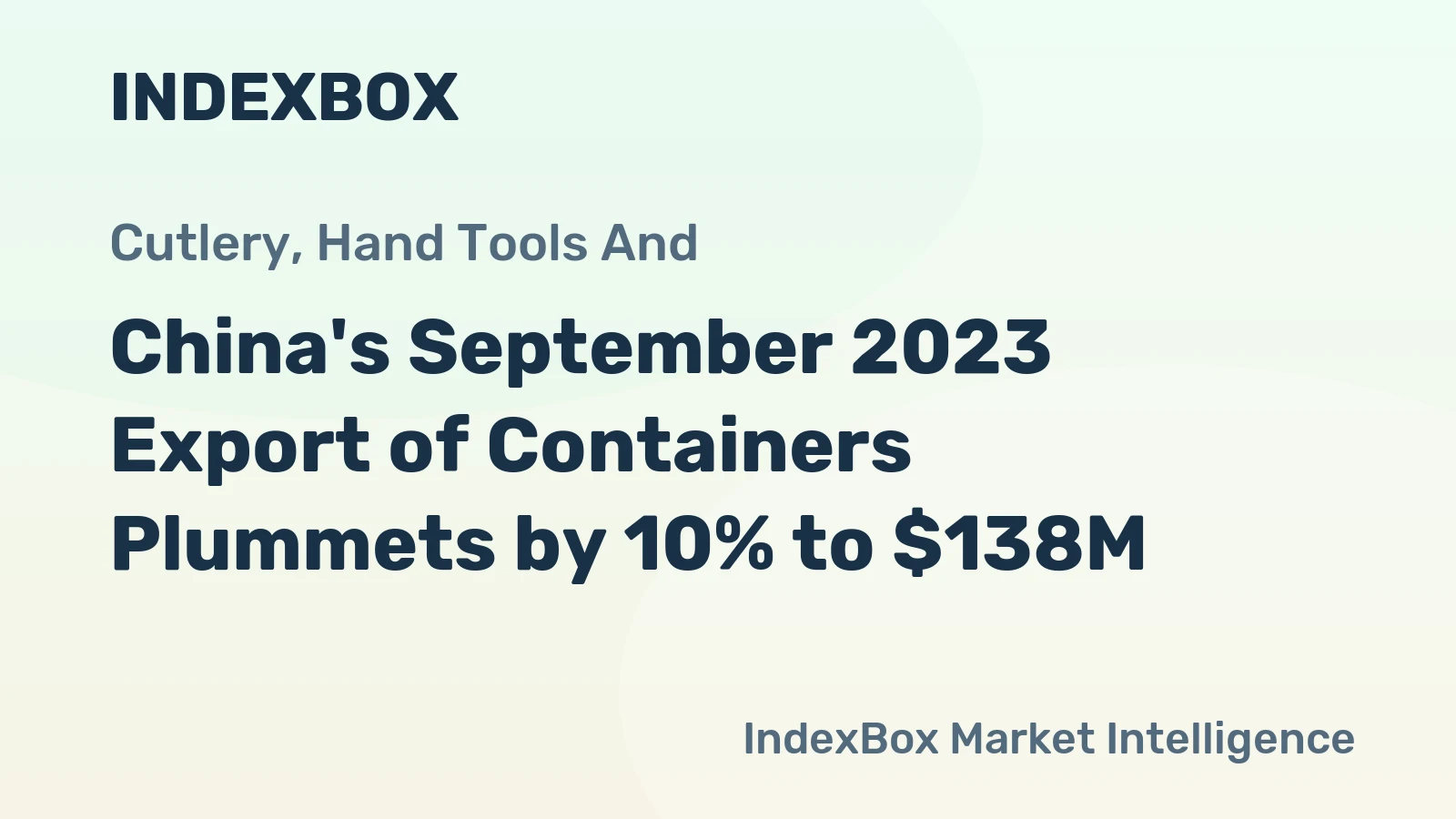 China's September 2023 Export of Containers Plummets by 10% to $138M