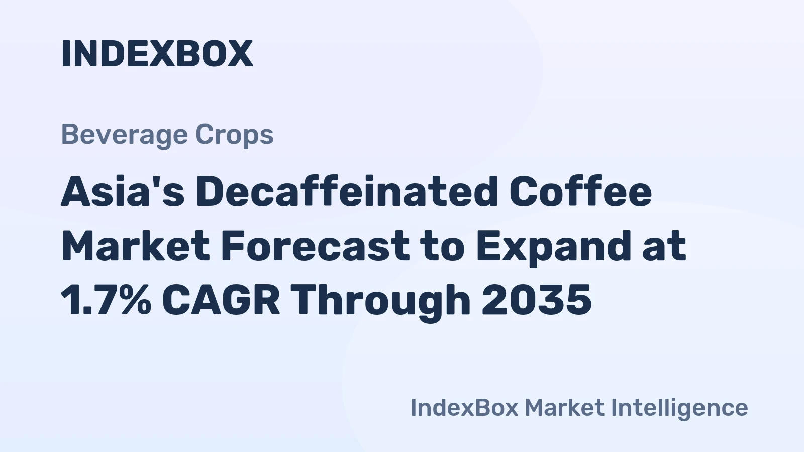 Asia's Decaffeinated Coffee Market Forecast to Expand at 1.7% CAGR Through 2035