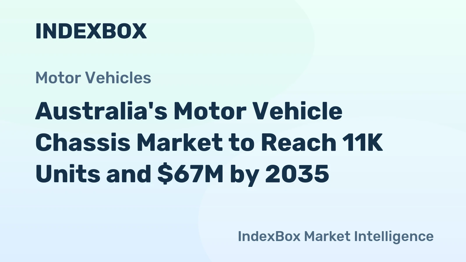 Australia's Motor Vehicle Chassis Market to Reach 11K Units and $67M by 2035