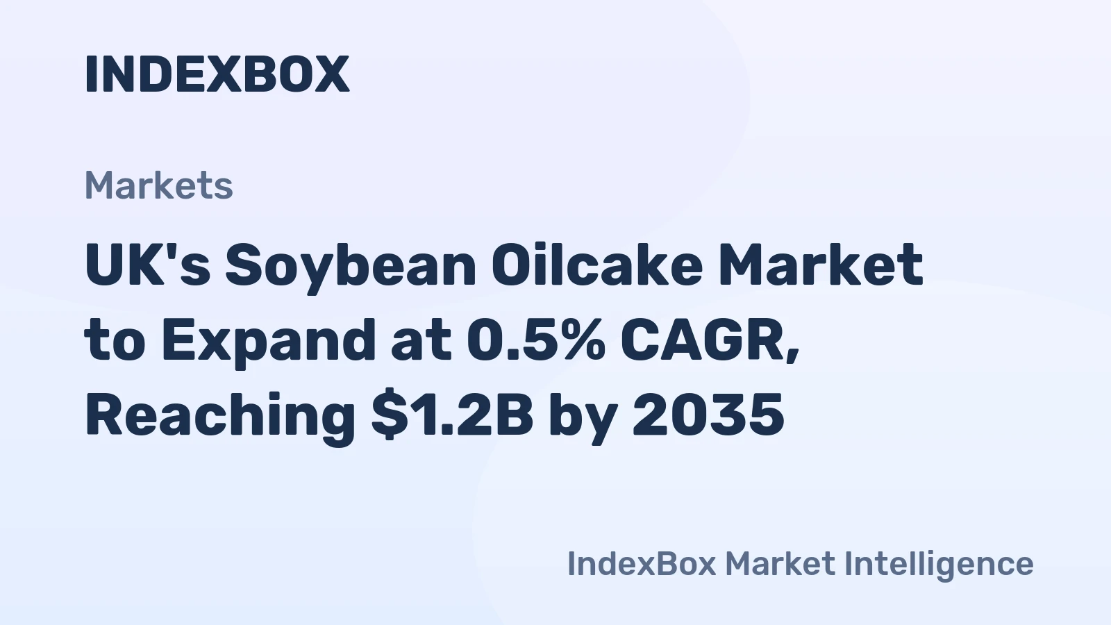 UK's Soybean Oilcake Market to Expand at 0.5% CAGR, Reaching $1.2B by 2035