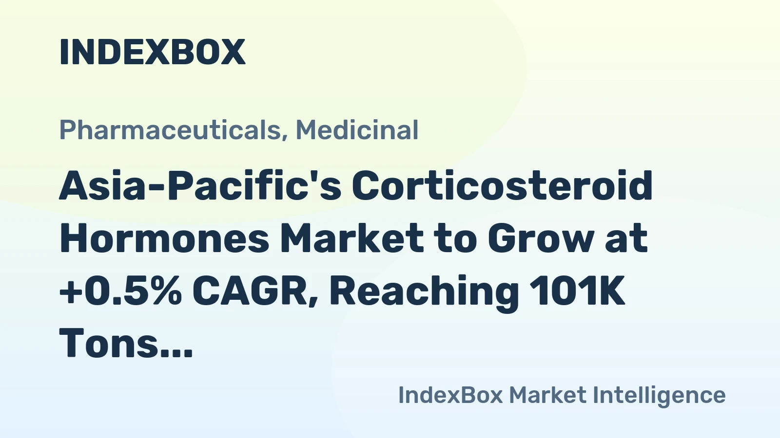 Asia-Pacific's Corticosteroid Hormones Market to Grow at +0.5% CAGR, Reaching 101K Tons by 2035