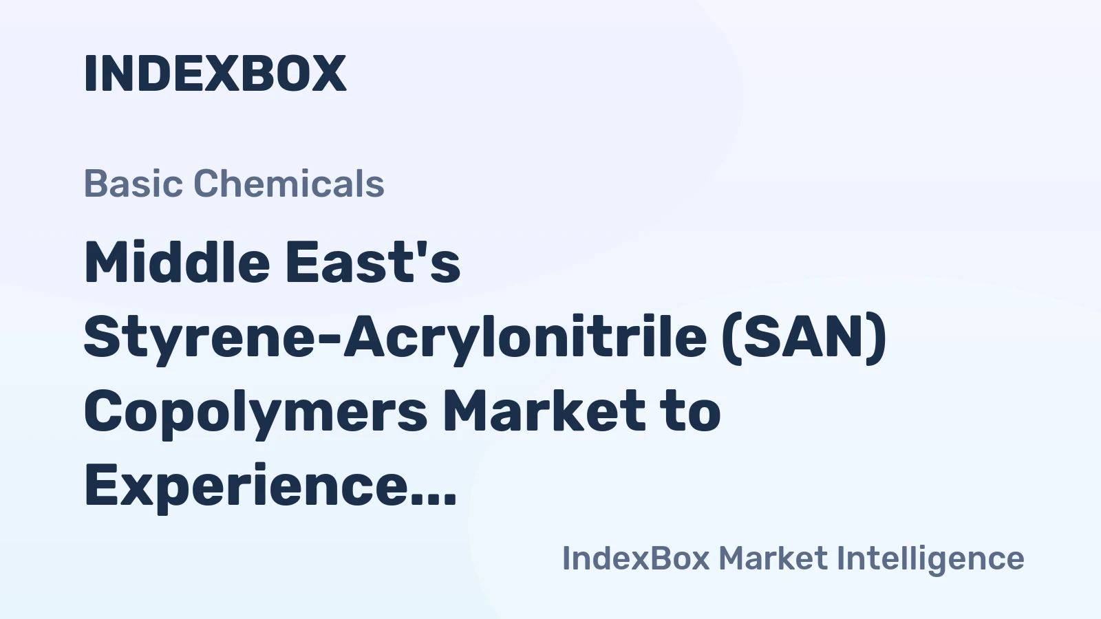Middle East's Styrene-Acrylonitrile (SAN) Copolymers Market to Experience Steady Growth with +2.4% CAGR from 2024 to 2035