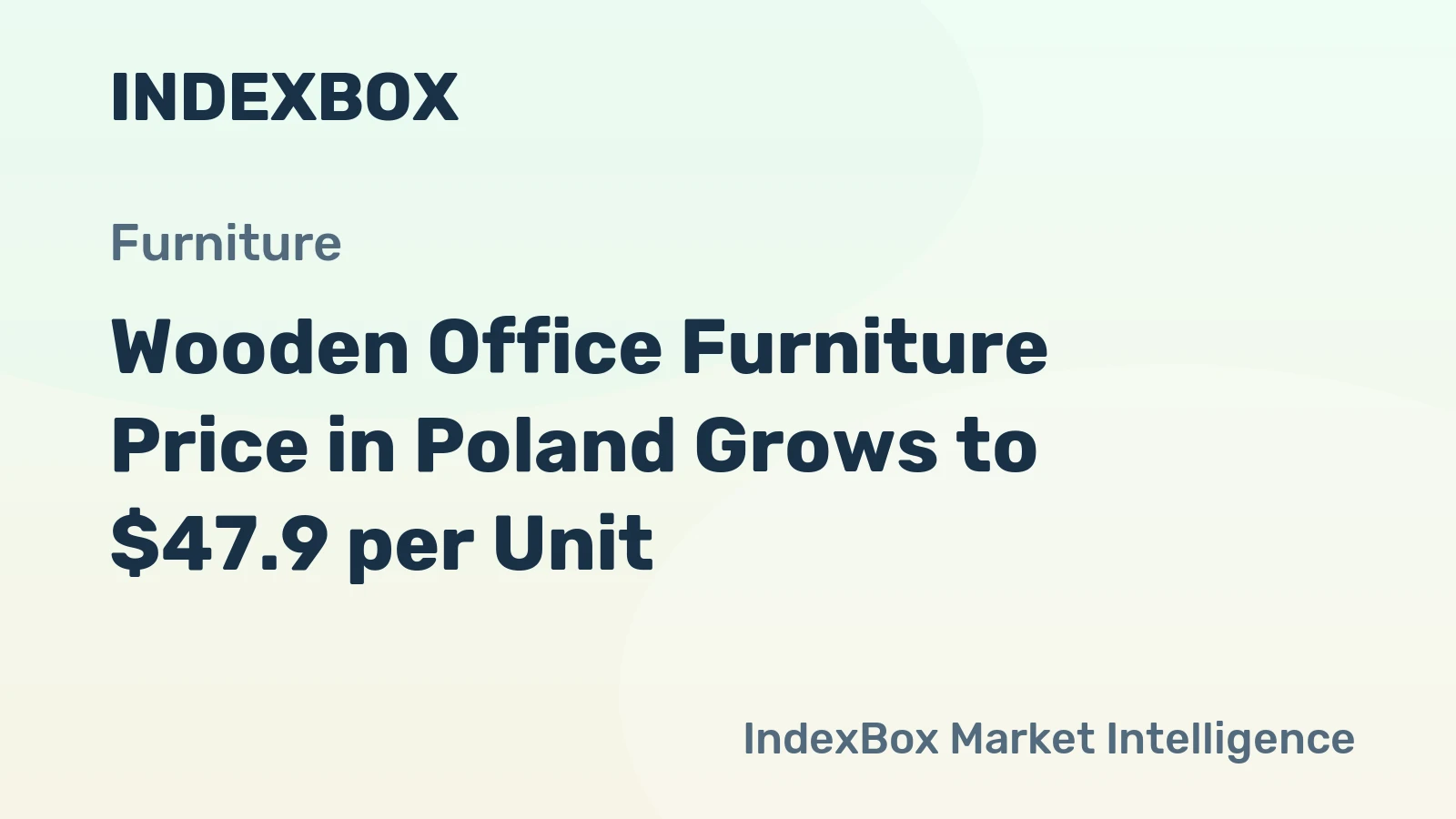 Wooden Office Furniture Price in Poland Grows to $47.9 per Unit