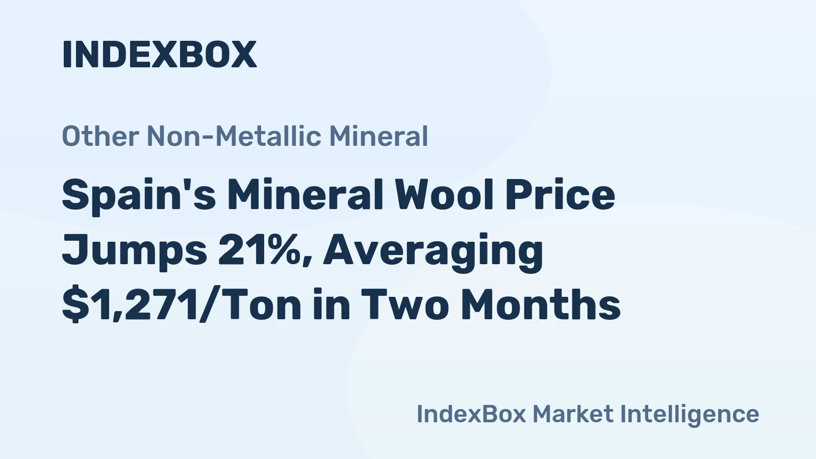 Spain's Mineral Wool Price Jumps 21%, Averaging $1,271/Ton in Two Months