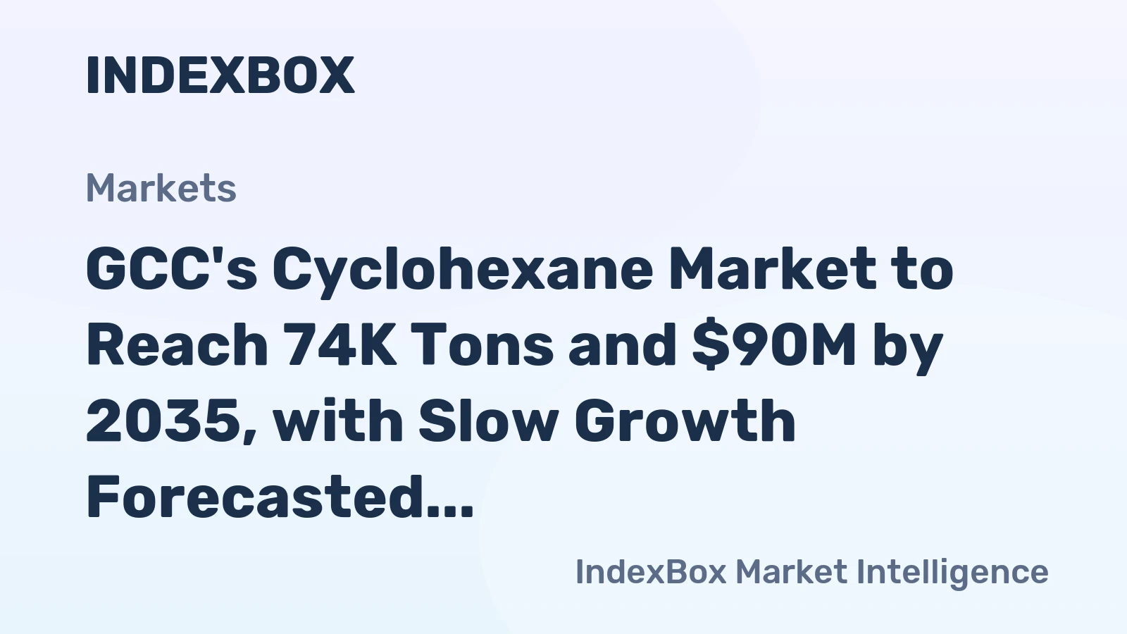 GCC's Cyclohexane Market to Reach 74K Tons and $90M by 2035, with Slow Growth Forecasted