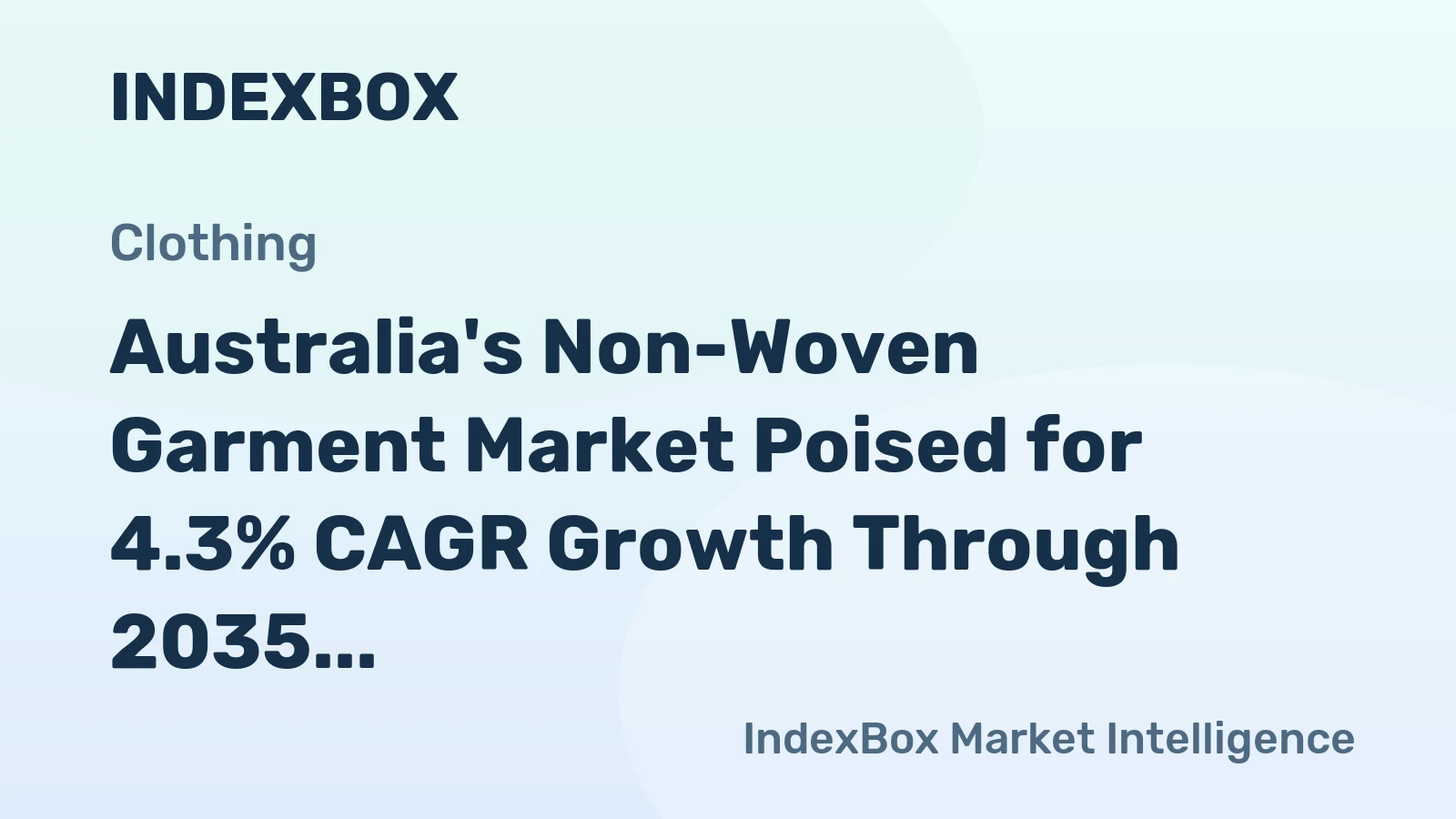 Australia's Non-Woven Garment Market Poised for 4.3% CAGR Growth Through 2035