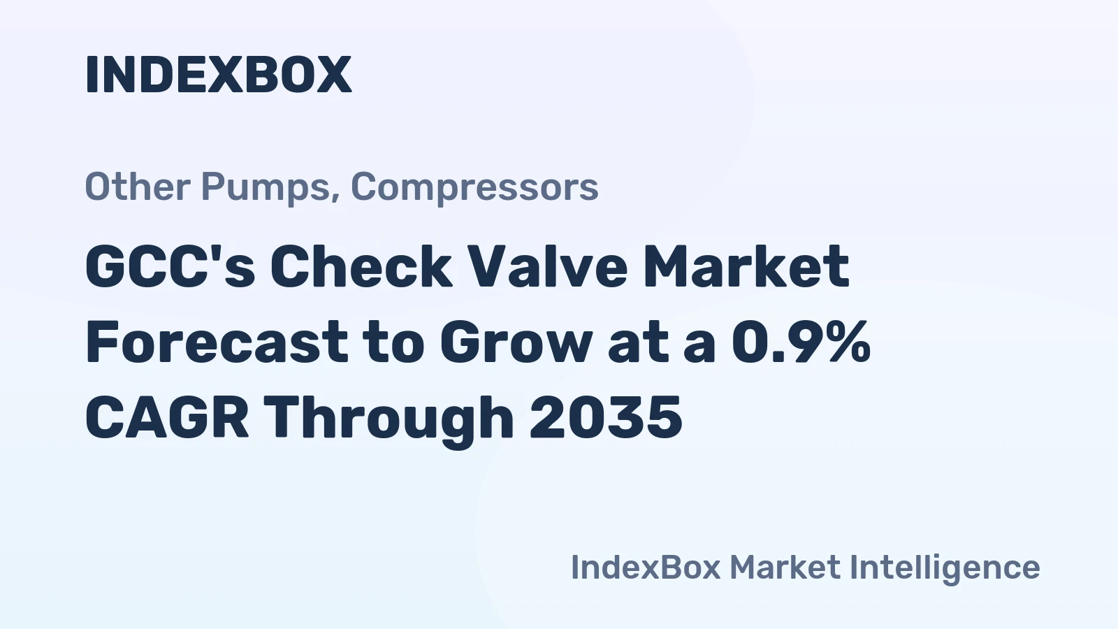 GCC's Check Valve Market Forecast to Grow at a 0.9% CAGR Through 2035