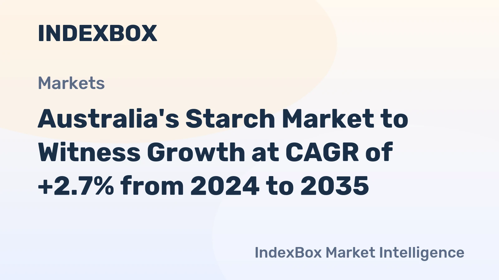 Australia's Starch Market to Witness Growth at CAGR of +2.7% from 2024 to 2035