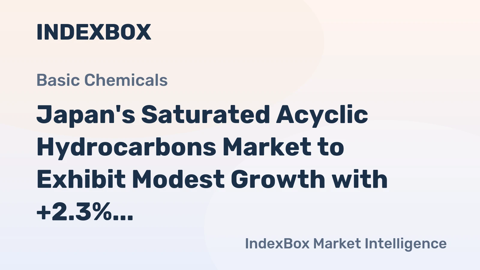 Japan's Saturated Acyclic Hydrocarbons Market to Exhibit Modest Growth with +2.3% CAGR