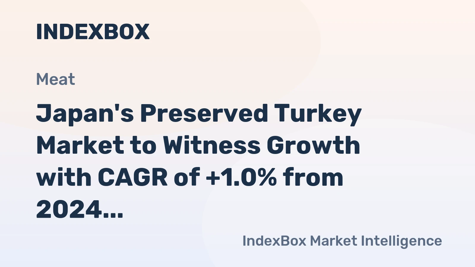 Japan's Preserved Turkey Market to Witness Growth with CAGR of +1.0% from 2024 to 2035