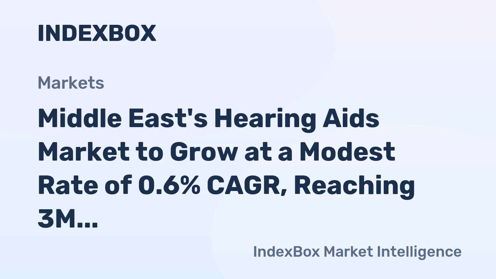 Middle East's Hearing Aids Market to Grow at a Modest Rate of 0.6% CAGR, Reaching 3M Units by 2035