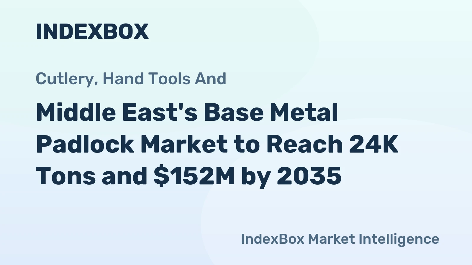 Middle East's Base Metal Padlock Market to Reach 24K Tons and $152M by 2035