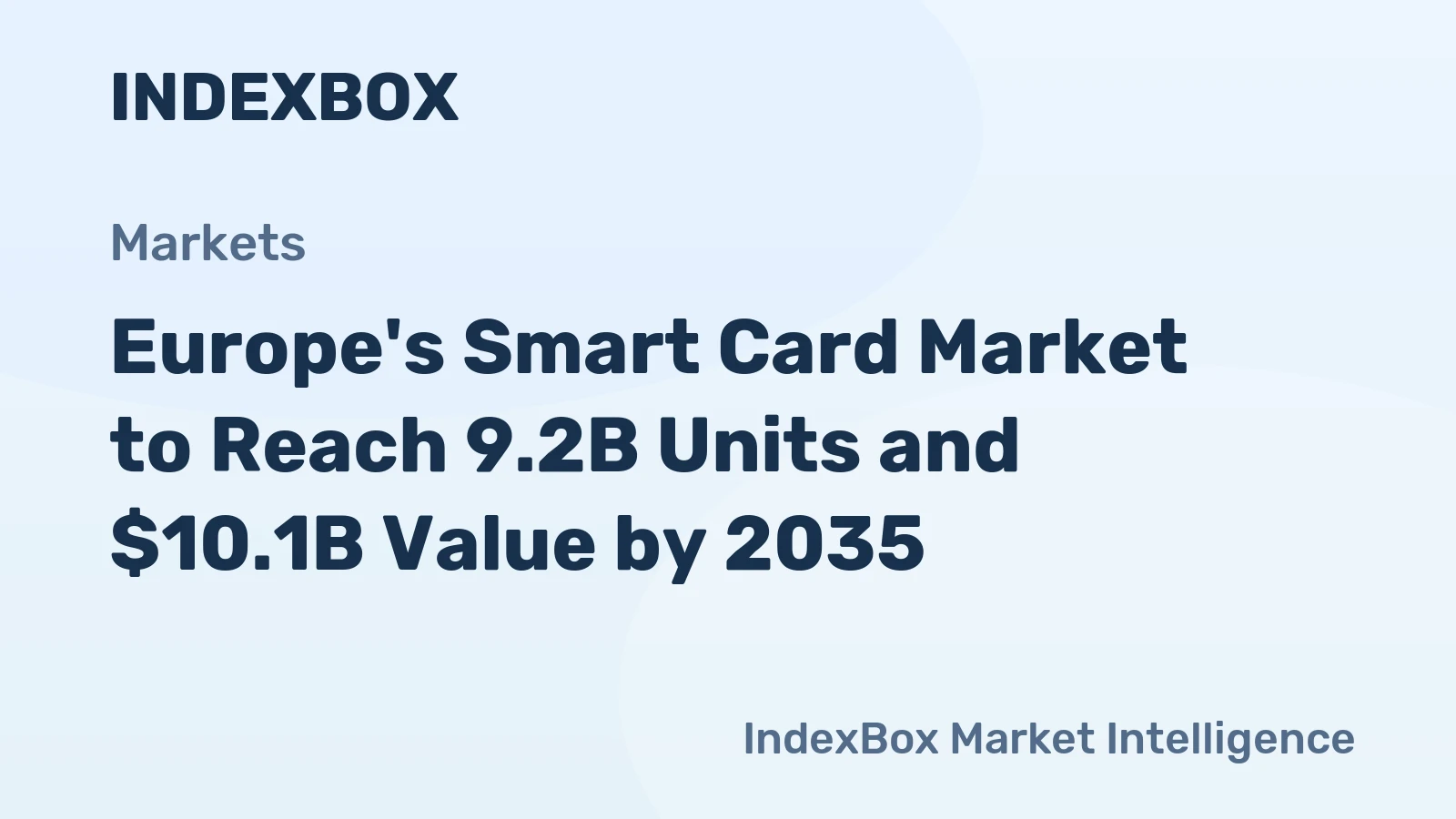 Europe's Smart Card Market to Reach 9.2B Units and $10.1B Value by 2035