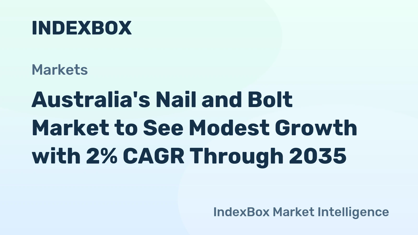 Australia's Nail and Bolt Market to See Modest Growth with 2% CAGR Through 2035