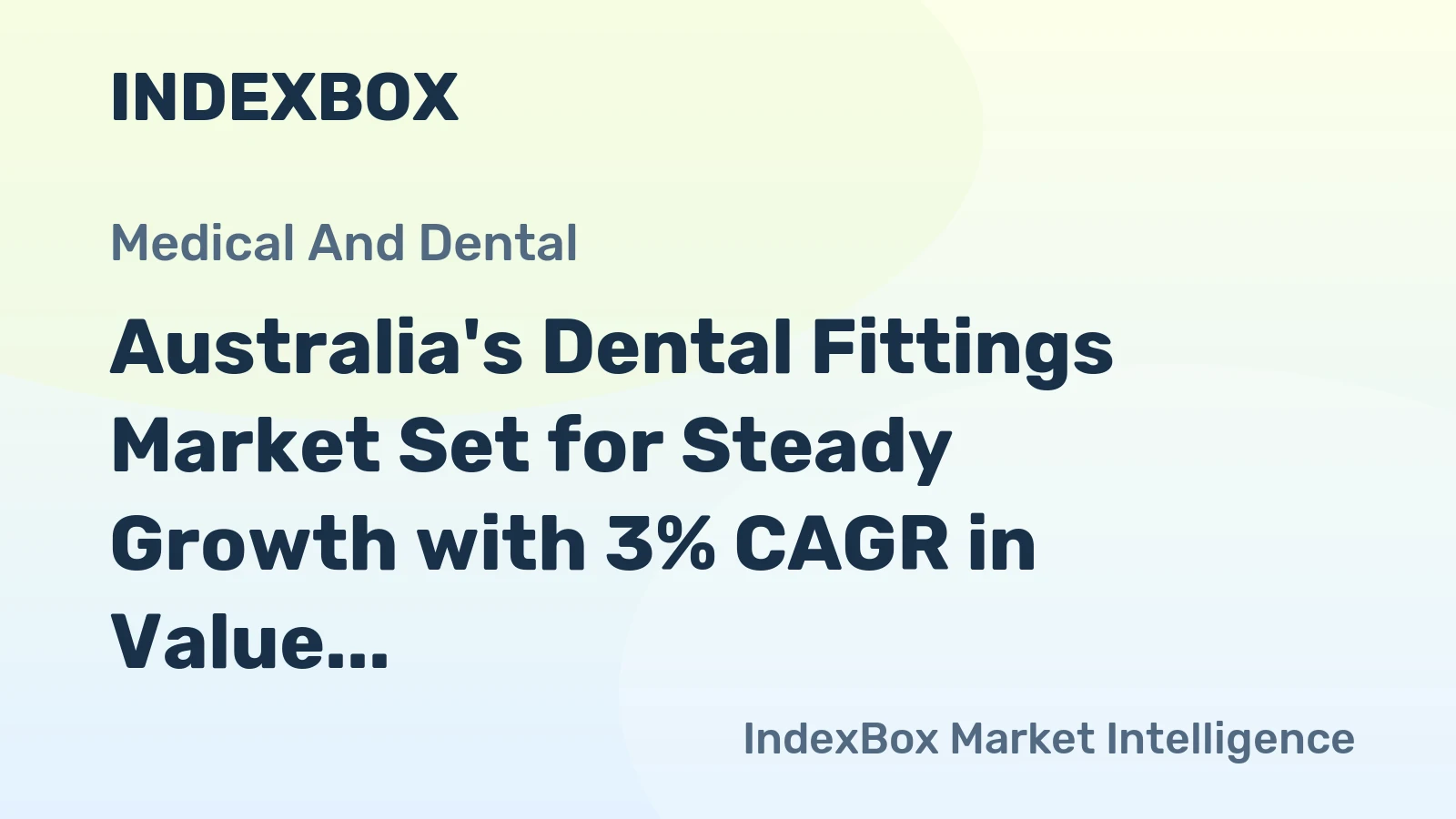 Australia's Dental Fittings Market Set for Steady Growth with 3% CAGR in Value