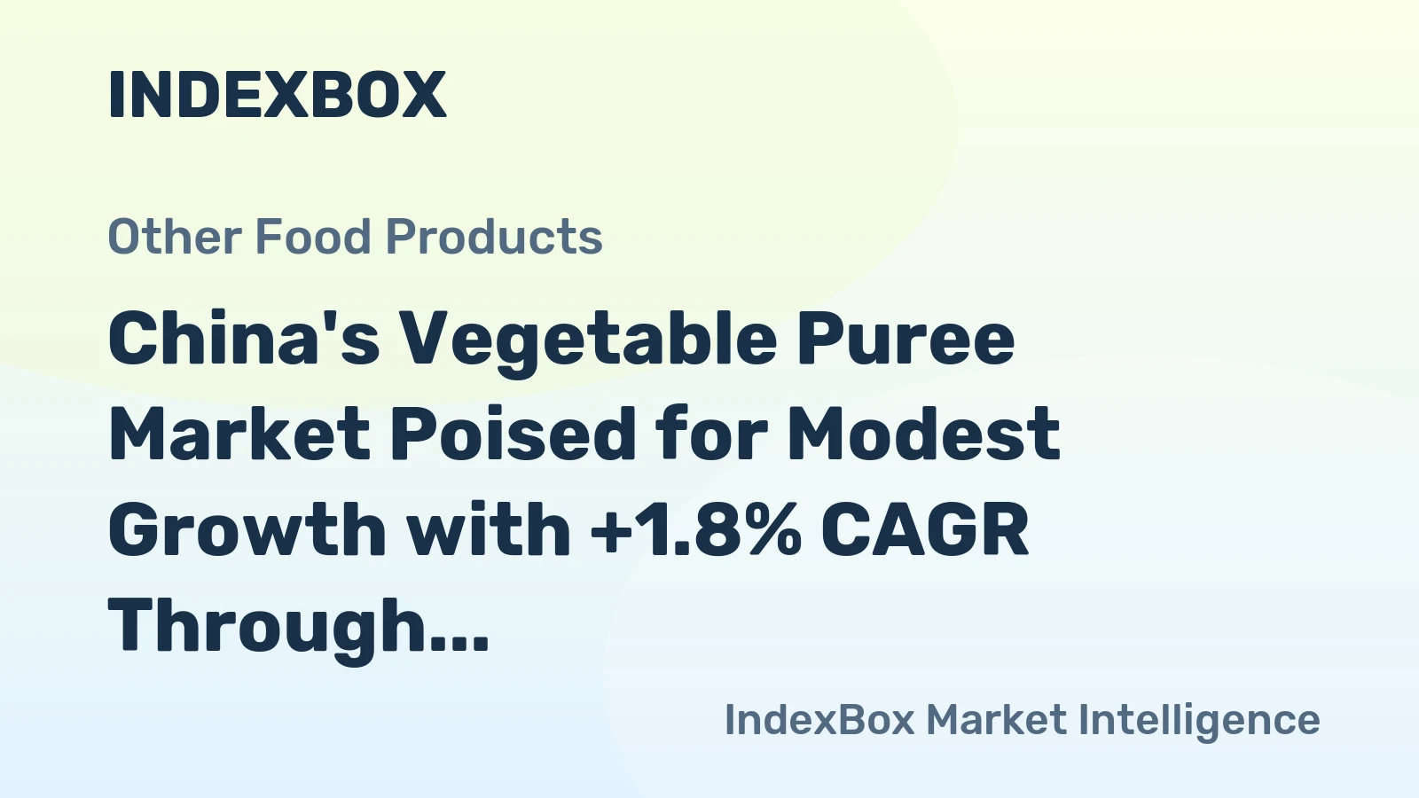 China's Vegetable Puree Market Poised for Modest Growth with +1.8% CAGR Through 2035