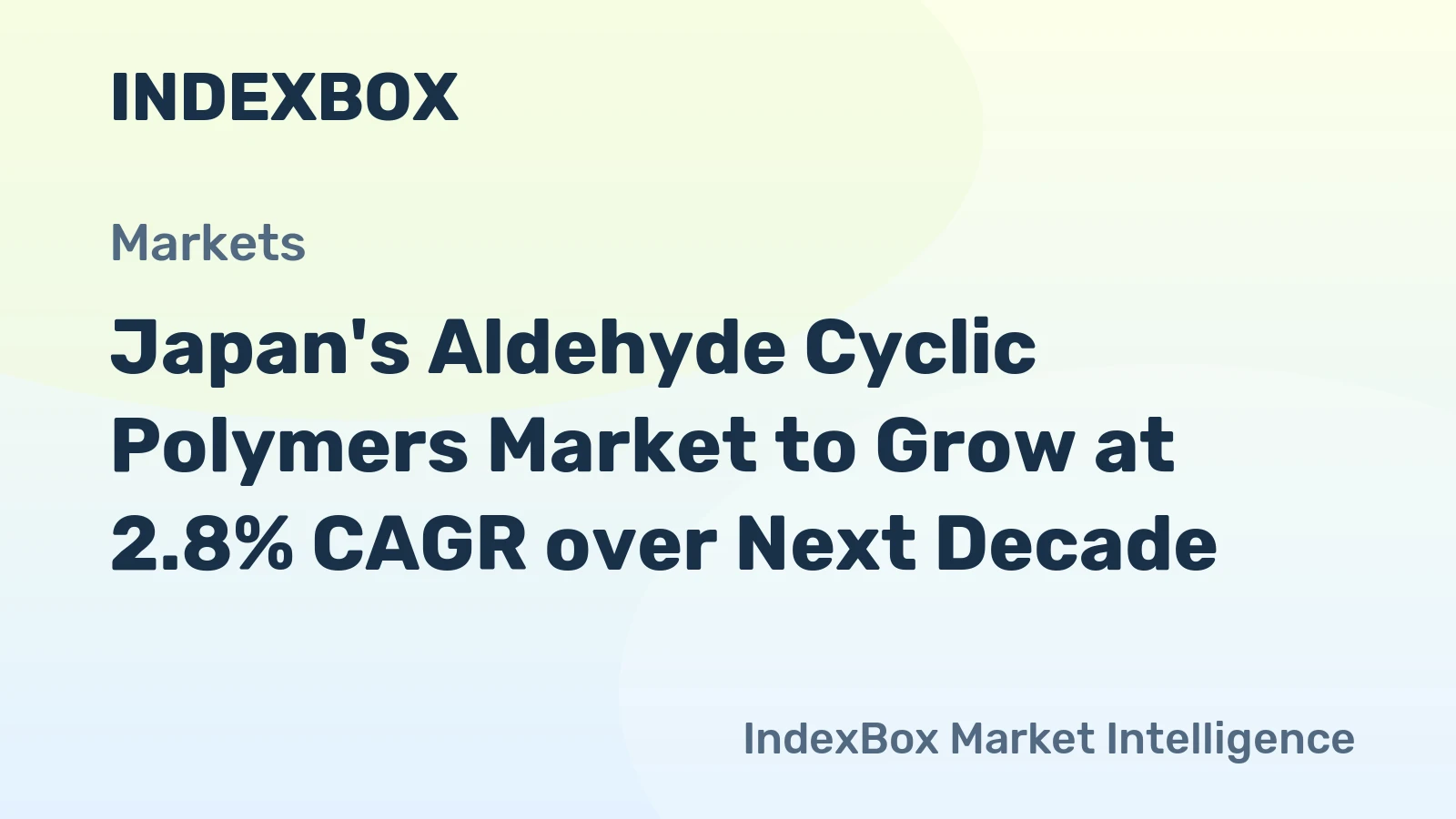 Japan's Aldehyde Cyclic Polymers Market to Grow at 2.8% CAGR over Next Decade