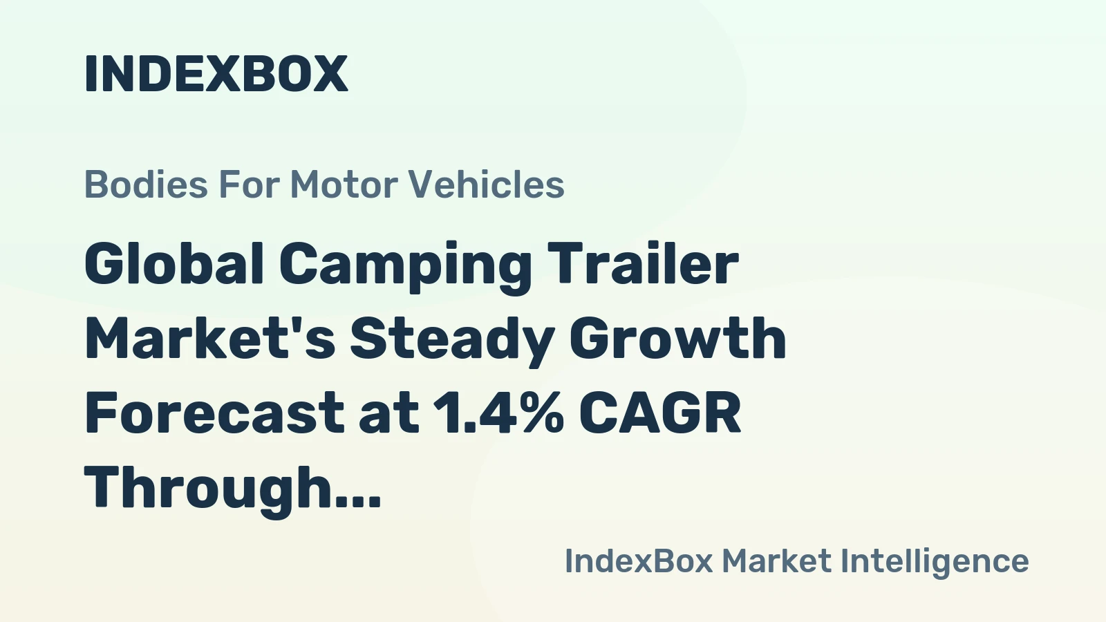 Global Camping Trailer Market's Steady Growth Forecast at 1.4% CAGR Through 2035